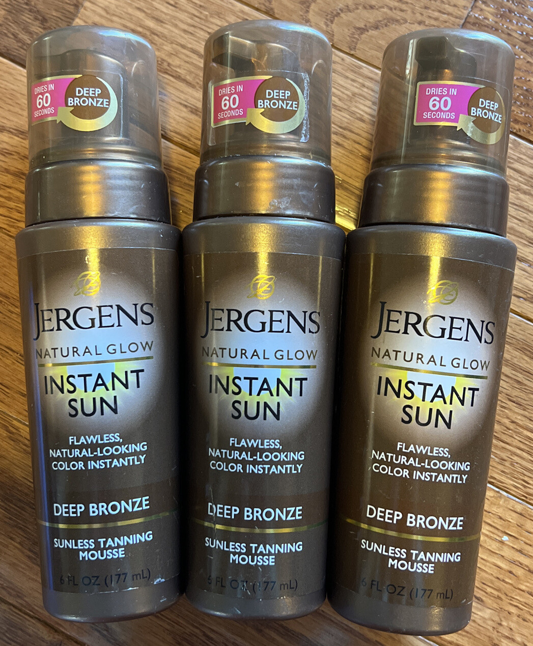 3 Pack: Jergens Natural Glow Instant Sun Tanning Mouse *Deep Bronze* 6 ...