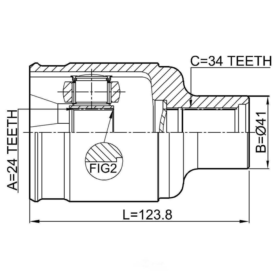 CV Joint-Essence, Eng Code: LE2, DI, JV76 Febest fits 16-17 Buick ...