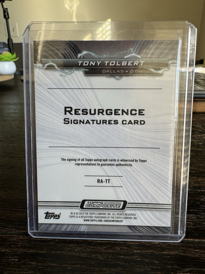 TONY TOLBERT 2024 Topps Composite -Resurgence Signature /125 #RA-22 | eBay