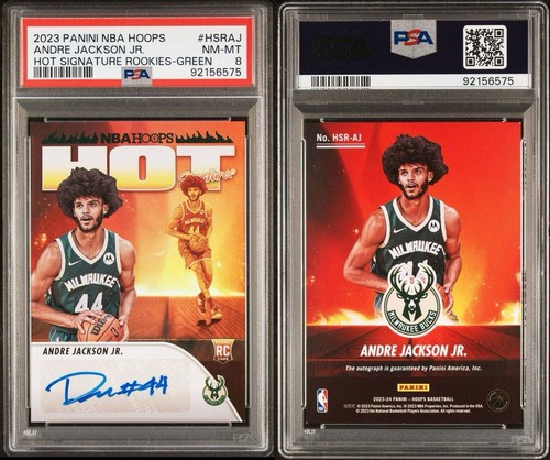 PSA 8 Andre Jackson Jr. 2023-24 NBA Hoops - HOT Signatures Rookies #HSR ...