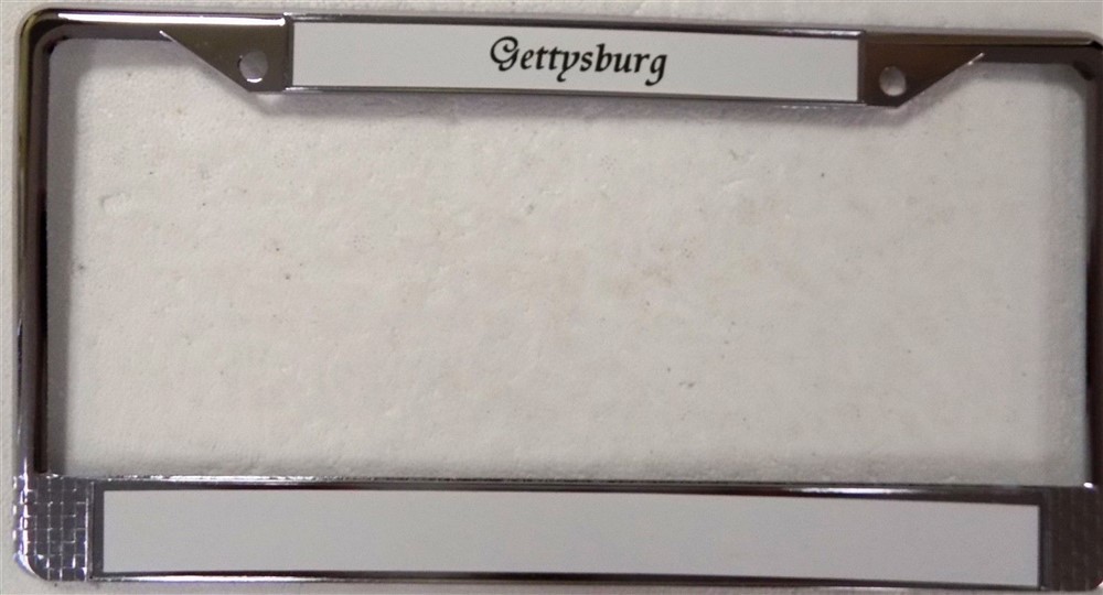 Gettysburg Polished Metal License Plate Tag Frame Holder Cover New | eBay