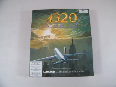 NEW & SEALED A320 AIRBUS LUFTHANSA & AEROSPACE THALION PC 3.5 IBM 386 ...