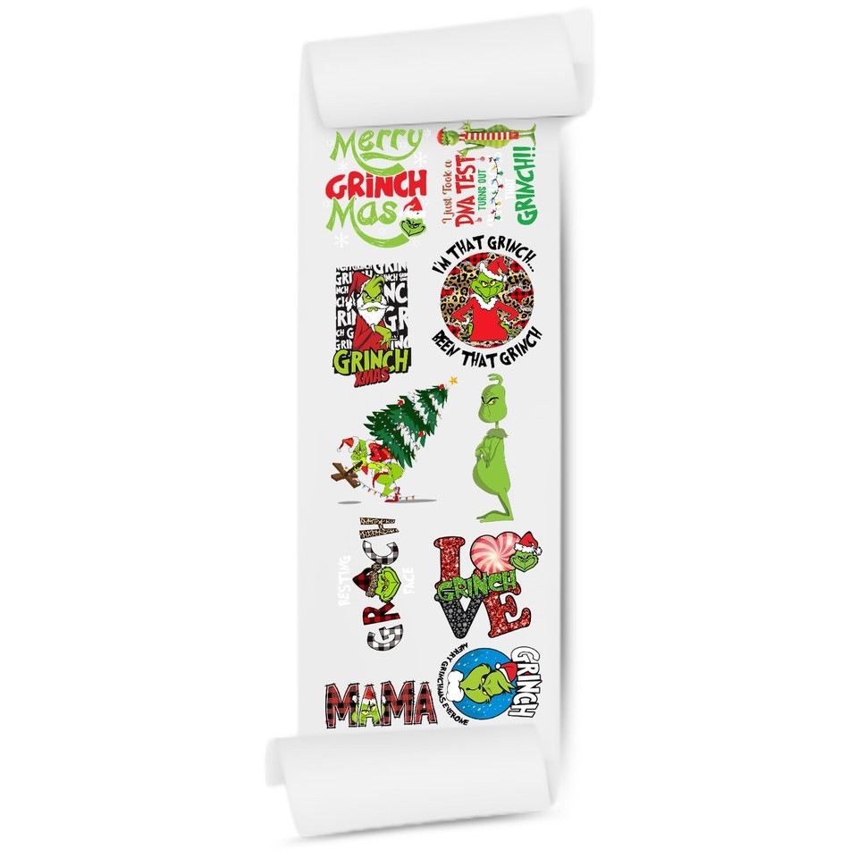 The Grinch DTF Gang Sheet, DTF Transfers, Ready To Press 22" X 60" | eBay