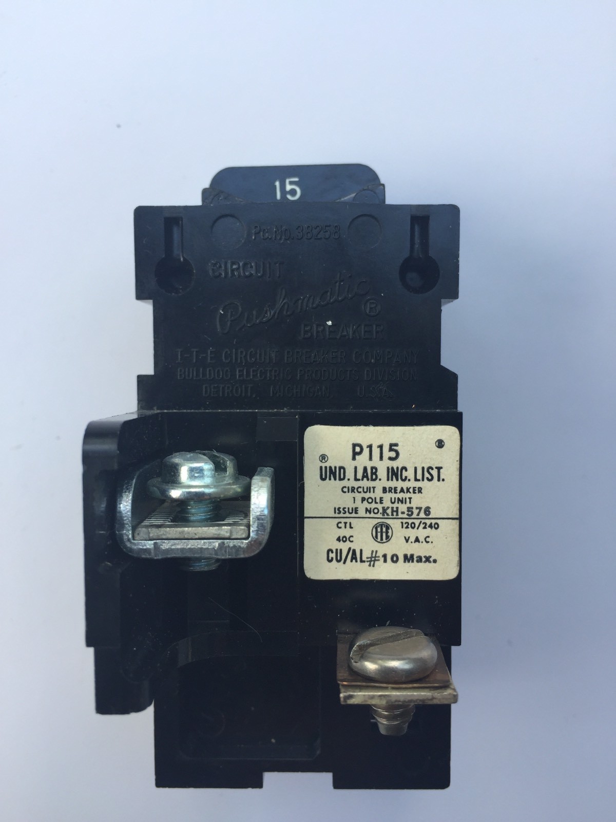 15 Amp Pushmatic P115 1 Pole Breaker | eBay