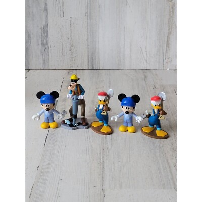 Disney working men Goofy Mickey shovel Donald construction mechanic toy ...