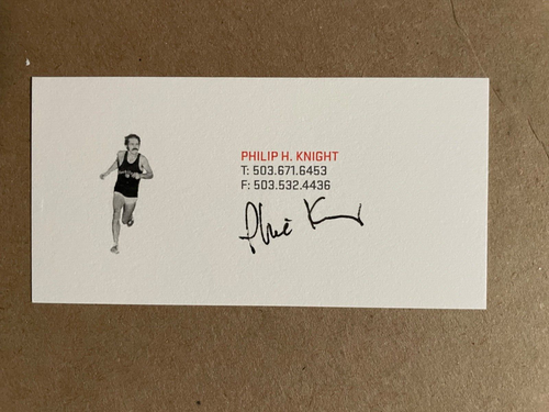 PHIL KNIGHT autograph NIKE Founder Oregon Ducks Signed Business Card | eBay