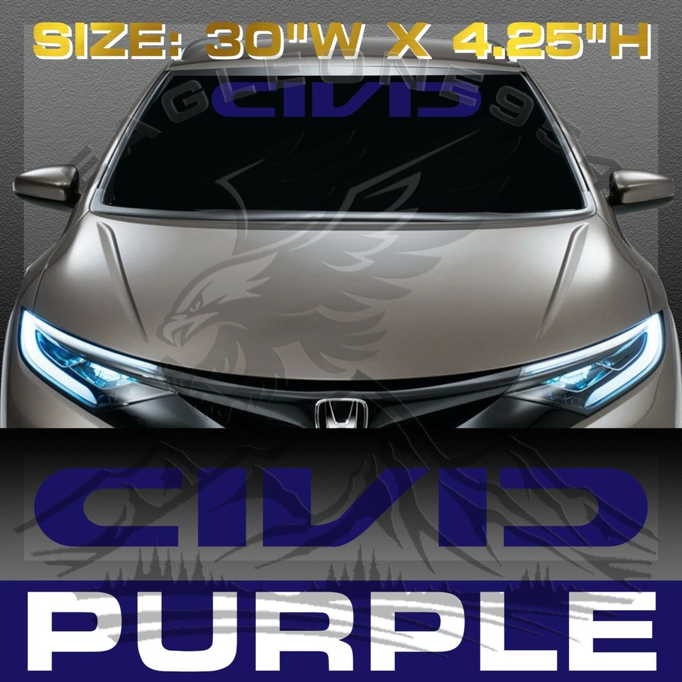 JDM Windshield Vinyl Decal Racing Sticker WHITE COLOR #2111 | eBay