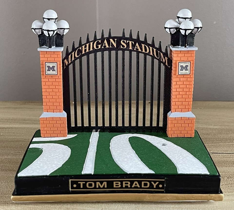TOM BRADY Michigan Wolverines BIG HOUSE Stadium Gate 10” Bobblehead ...