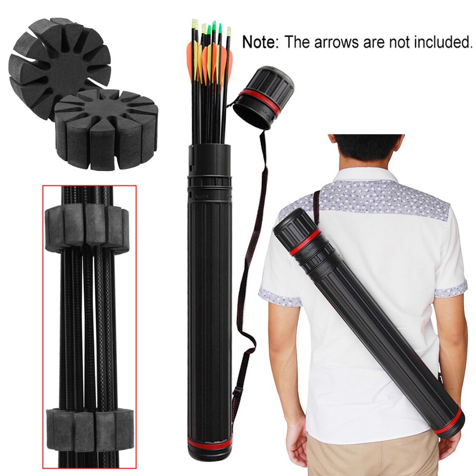 Arrows Quiver Tube Archery Case Back Shoulder Quiver Adjustable 12 ...