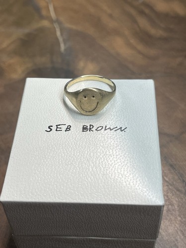Seb Brown 9ct Gold Smiley Face Signet Ring Size K (UK) - with Original ...