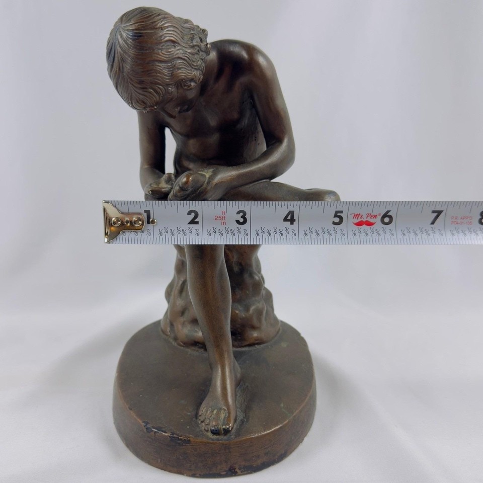 VTG Austin Prod. Bronze Finish Sculpture Boy W/ Thorn, Spinario Greek ...