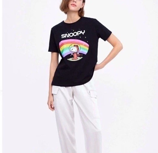 Zara Peanuts Collaboration Snoopy Short Sleeve Tee Si… - Gem