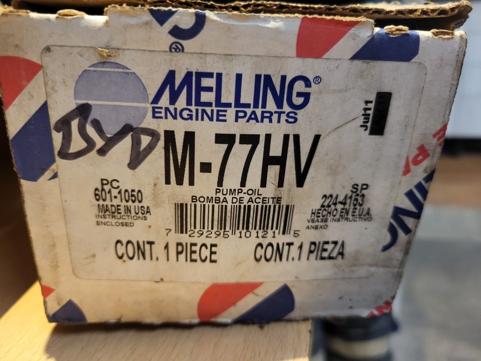 Melling BBC Chevy Oil Pump Kit 396/402/454 High Volume Drive Shaft M ...