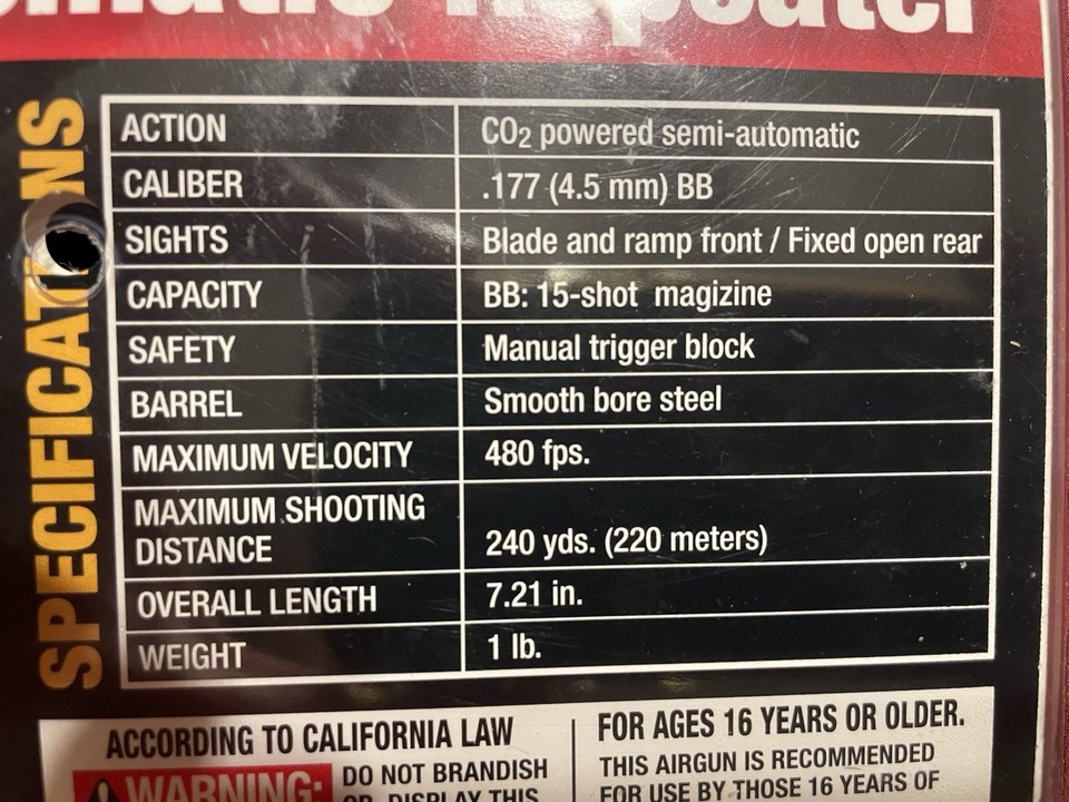 Daisy Powerline Model 15XT CO2 BB Gun 15-Shot Semi-automatic Repeater ...