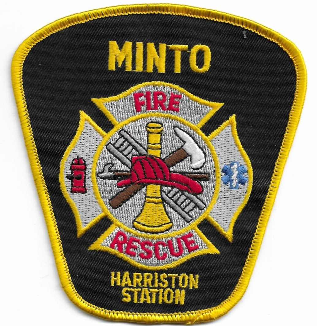 Minto Fire - Rescue - gold, Ontario, Canada (4" x 4.5" size) fire patch ...
