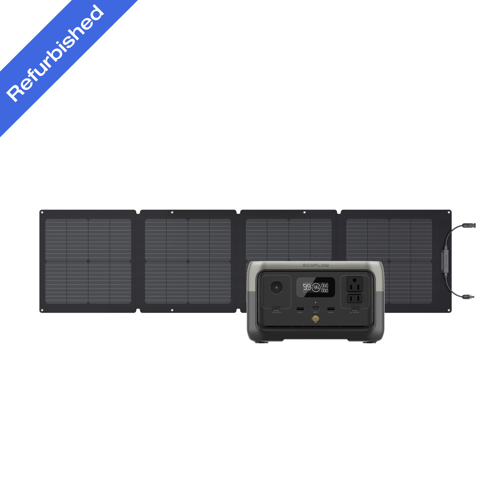 EcoFlow Solar Generator RIVER 2 256Wh+110W Solar Panel Certified ...