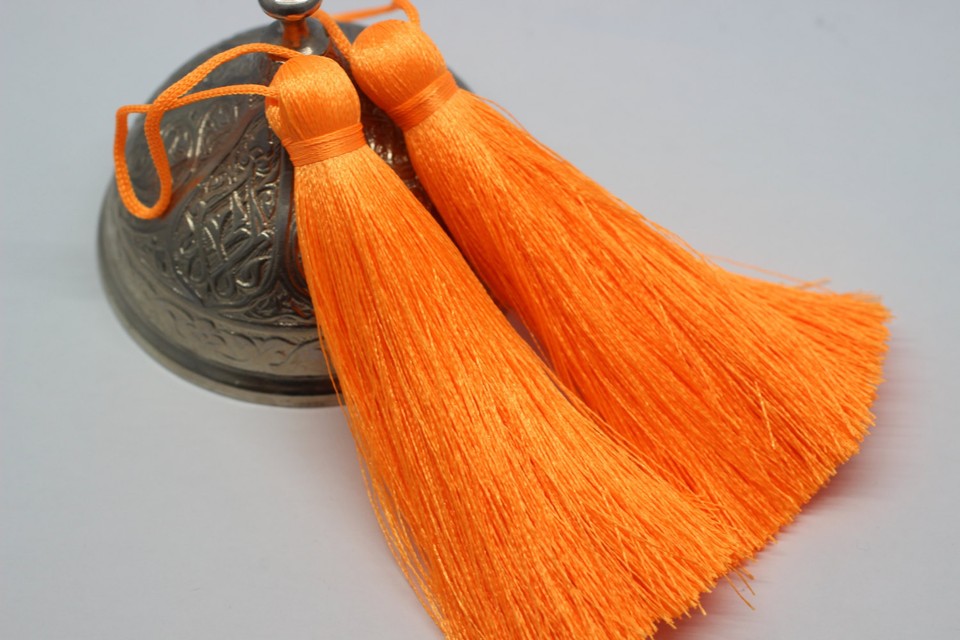 10 pcs HQ Extra Large Silky Tassel, 100% Turkish Product 110 mm Large ...
