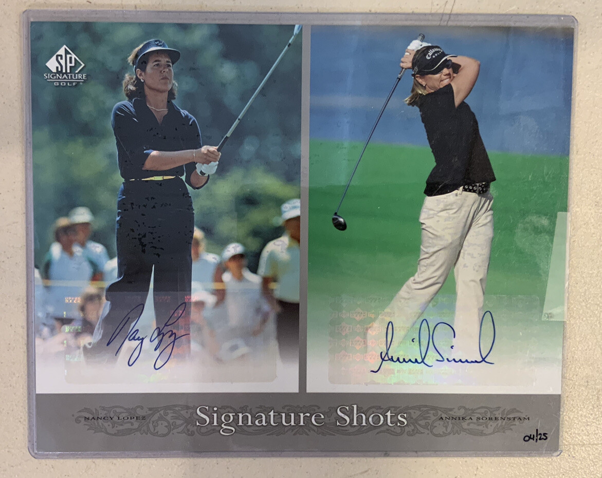 2005 SP Signature Shots Nancy Lopez Annika Sorenstam 8 x 10 Autograph ...