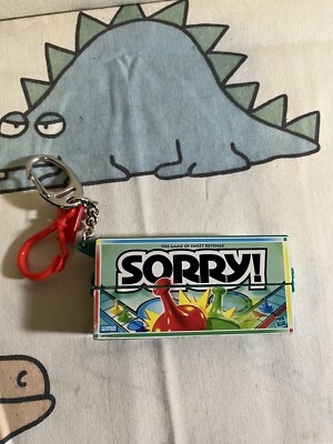 Vntg 2000 Sorry Mini Game Board Keychain Complete Zipper Pull Travel ...