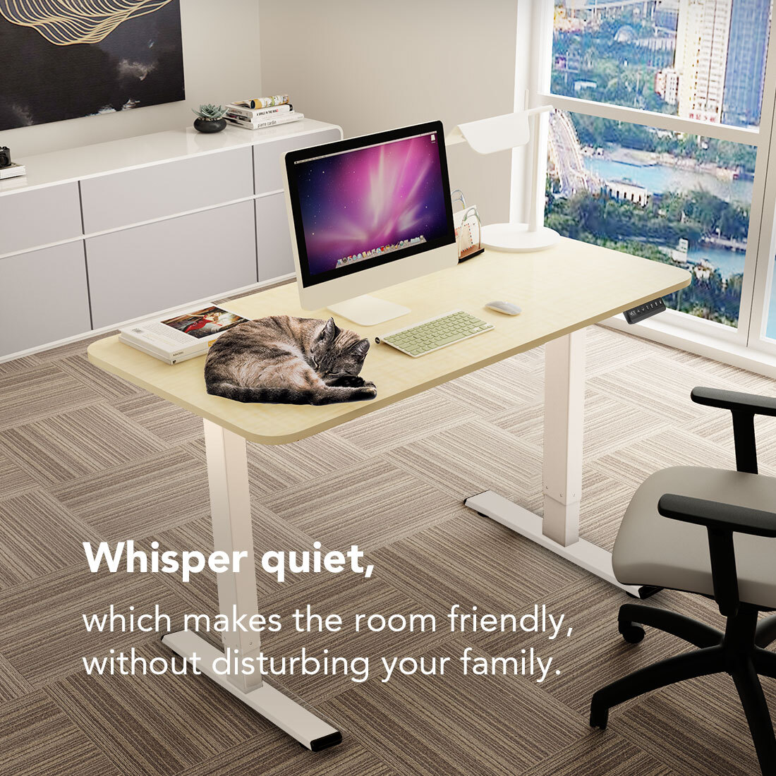 FlexiSpot DIY Adjustable Desk Frame Single Motor Electric Base Standing Desk | eBay