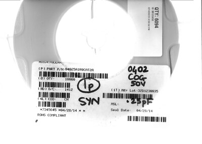 04025A1R0CAT2A AVX CAP 1pF 50V 0.25pF C0G 0402 *LOT OF 6094PCS* | eBay