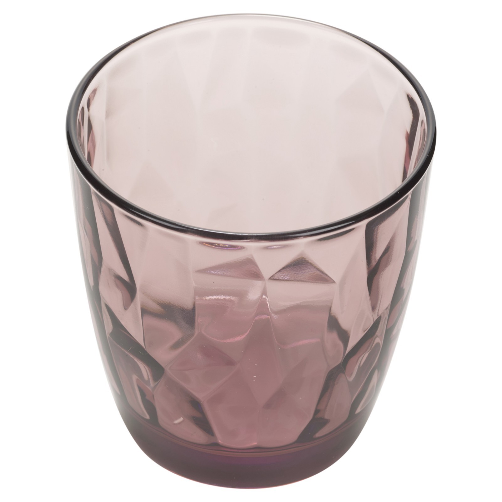 Set Of 6 Bormioli Rocco Diamond Glass Tumbler Coloured Glasses Drinking ...
