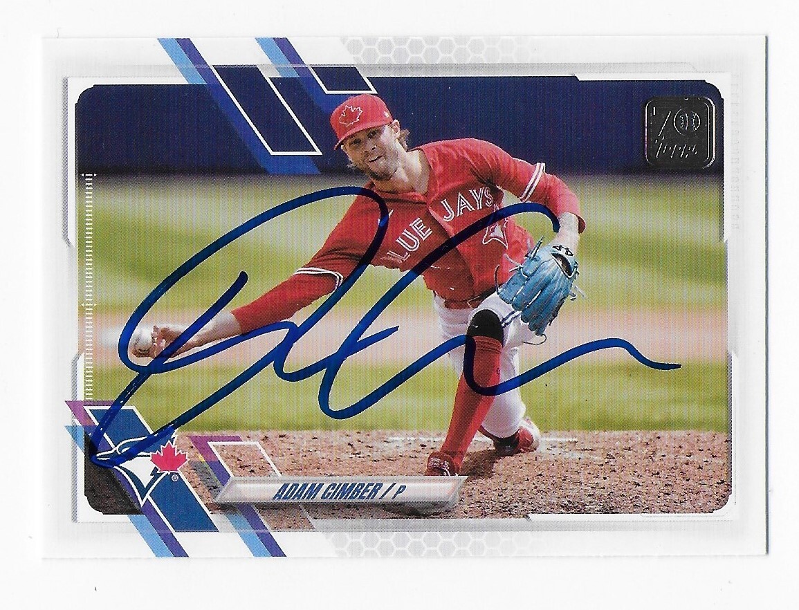 2021 TOPPS UPDATE #US106 ADAM CIMBER BLUE JAYS AUTOGRAPHED SIGNED ...