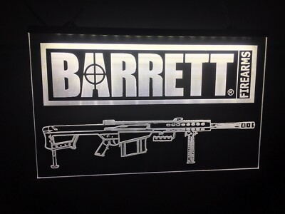 Barrett Firearms Sign Led Neon Light Man Cave Garage | eBay