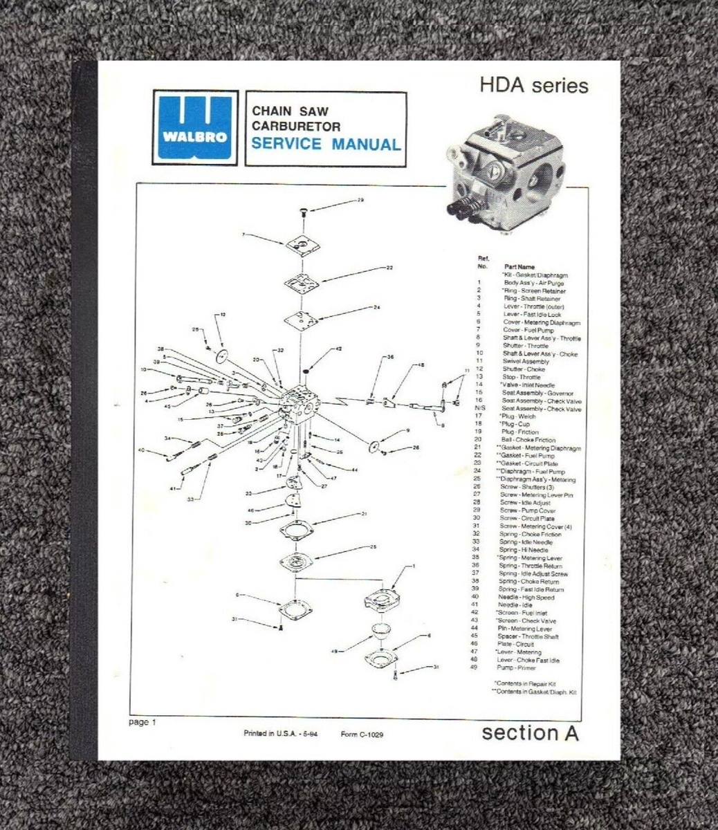 Walbro Wt Carburetor Diagrams G260PUM Marine Engine With Walbro
