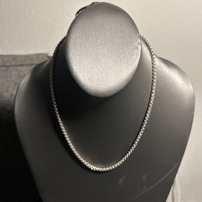 Silver Chain 18 Inches 4MM Box Chain Made In Italy 26 Grams Weight ...