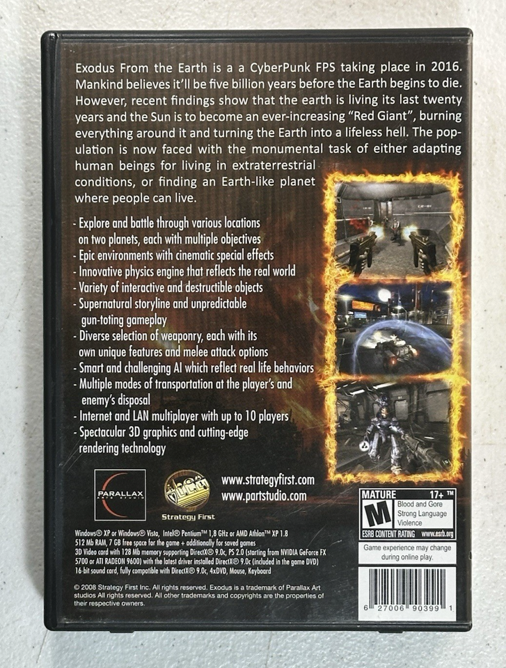 Exodus: From the Earth (PC Game, 2008) 627006903991| eBay