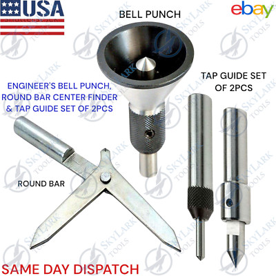 Round bar center finder, Bell Punch & Spring-Loaded Tap Guide set USA ...