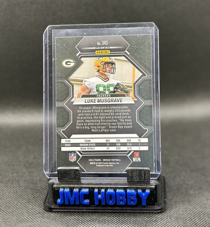 2023 Panini Mosaic Luke Musgrave Rookie Card True Silver Prism Parallel ...