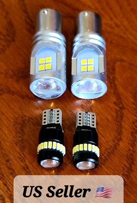 Front & Rear Blinding LED light bulbs for Deere 425 445 455 headlights ...