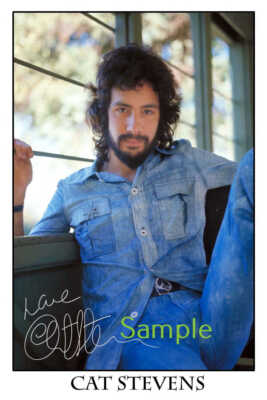 Cat Stevens large autograph signed 12x18 inch photograph poster - Top ...