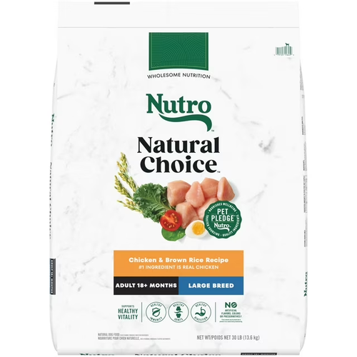 Nutro Natural Choice Chicken and Brown Rice Large Breed Adult Dry Dog ...
