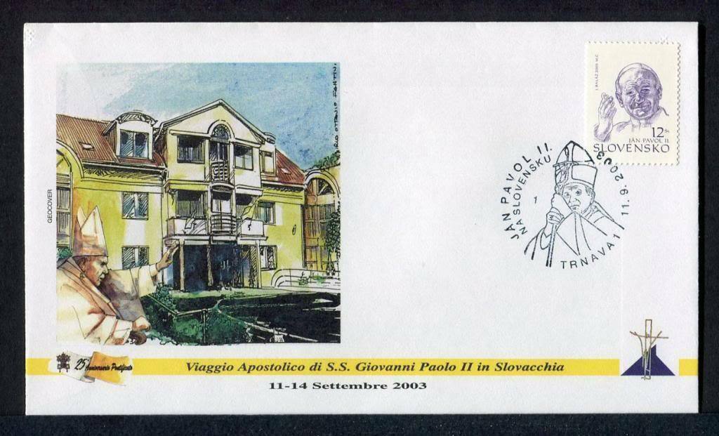 23869) Vatican 2003 FDC "Geocover" Pope John Paul II SLOVENIA | eBay UK