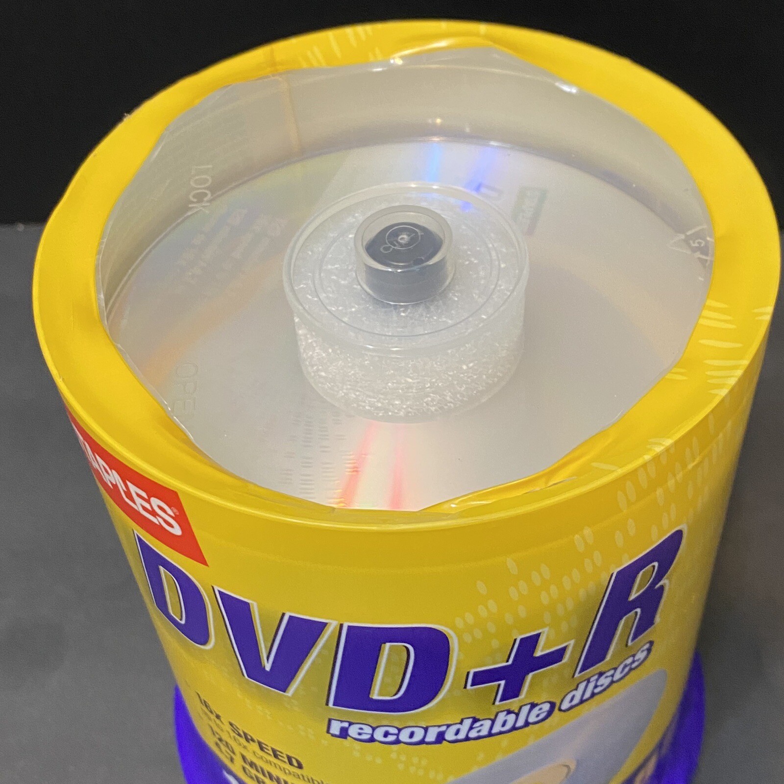 Staples DVD R Recordable Discs 100 Discs 16x 120 Minutes 4.7gb for sale ...