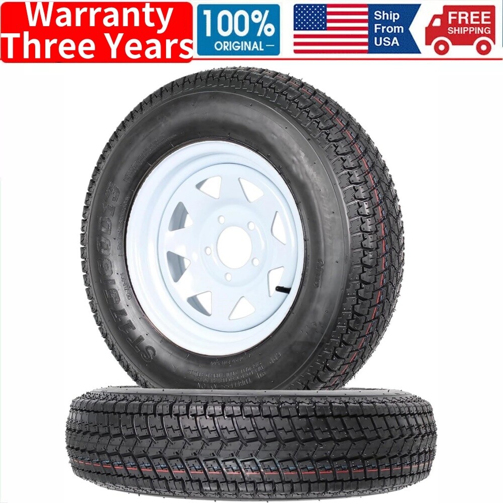 🔥Set of 2 Trailer Tires Wheels with 13“ Rims ST175/80D13 175 80 13 5 ...