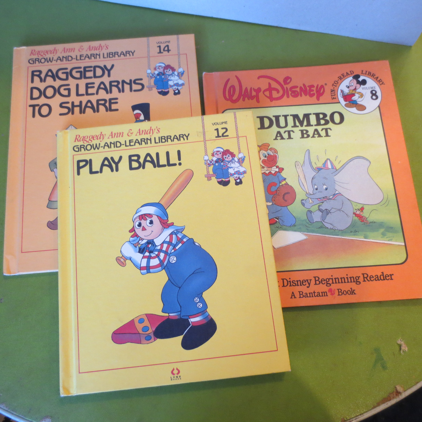 Walt Disney Dumbo At Bat; Raggedy Ann & Andy Grow & Learn 2 book ...