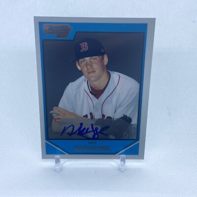 2007 Bowman Chrome Draft 1st Auto Nick Hagadone #BDPP134 Boston Red Sox ...