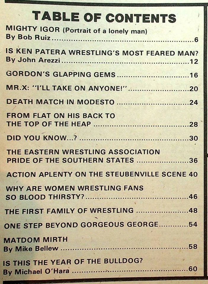 VTG Wrestling Revue Magazine February 1980 Ken Patera Women Wrestler ...