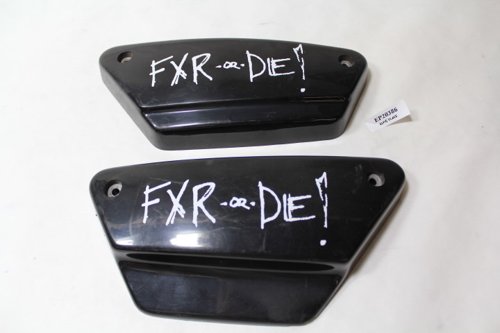 FXR side covers black " FXR -or- DIE! " decals Harley FXRT FXRP FXRD ...