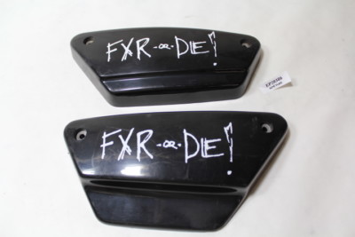 FXR side covers black " FXR -or- DIE! " decals Harley FXRT FXRP FXRD ...