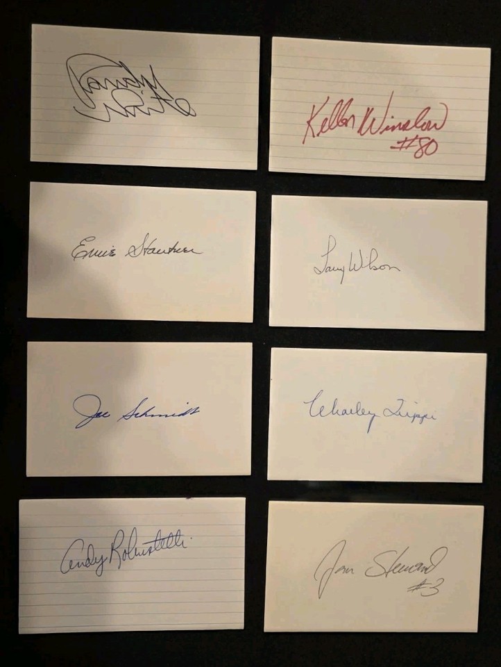 NFL Pro Football Hall Of Fame Signed 3x5 Postcard Lot (32) Autograph ...