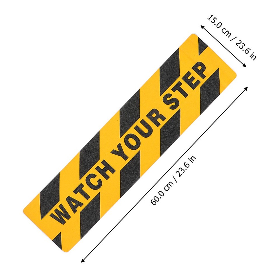 2 Pack Watch Your Step Warning Sticker Anti-slip Tapes Floor Decals ...