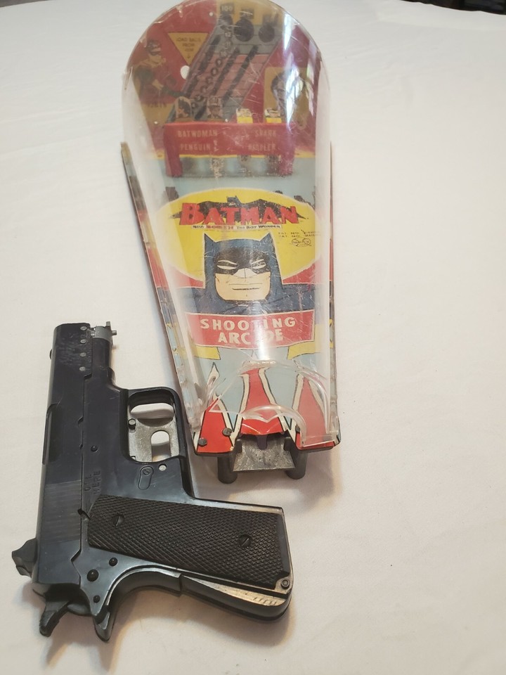 Vintage 1966 Marx Toys BATMAN & ROBIN Shooting Range Arcade game READ ...