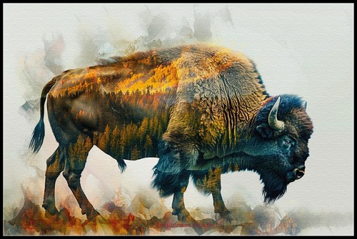 Abstract Bison 1 - DIY Chart Counted Cross Stitch Patterns Needlework ...
