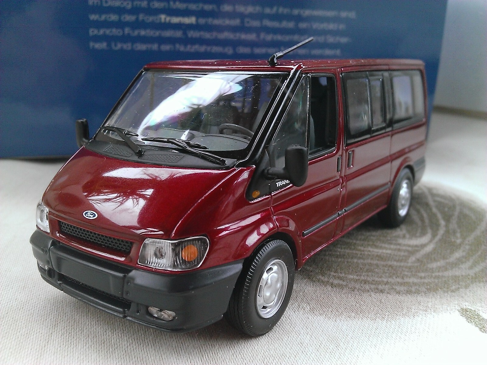 Ford Mk6 Transit Tourneo Van Metallic Red 1/43 Diecast Model Car ...