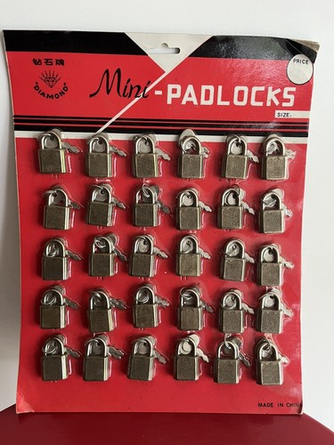 30 mini Brass padlocks with keys diamond brand about 1 inch high | eBay